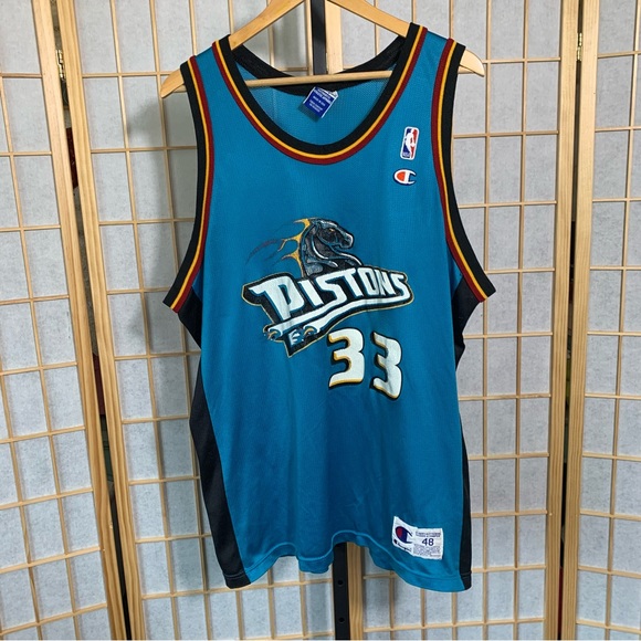 Champion | Shirts | Vintage 9s Throwback Jersey Detroit Pistons 33 ...
